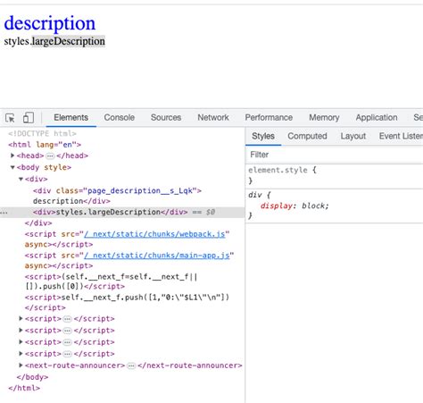 In Page Module Css Class Names With Dashes Does Not Appear To Work As