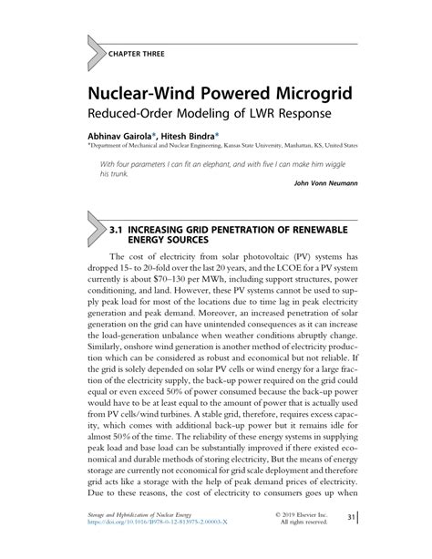 Pdf Nuclear Wind Powered Microgrid