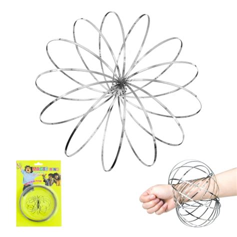 3d Magic Flow Ring Kinetic Spring Slinky Toy Thick Stainless Steel Arm