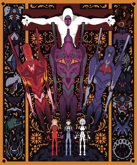 Souryuu Asuka Langley Ayanami Rei Ikari Shinji Eva 02 Eva 01 And 2
