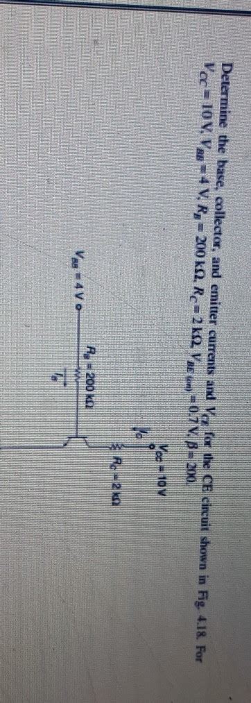 Solved Determine The Base Collector And Emitter Currents