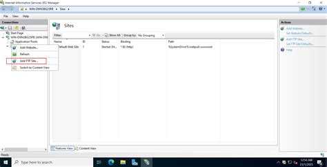 Set Up Ftp In Internet Information Services Iis On Windows Server