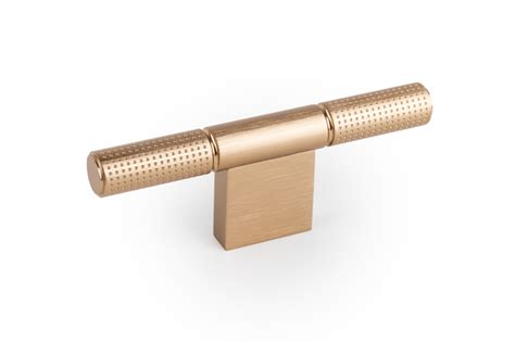T Bar Knobpoint Brushed Brass Cava The Kitchen Handle Company