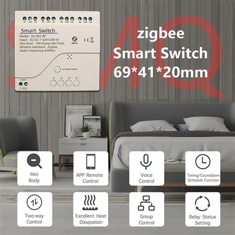 4 Csatornás Zigbee Smart Wifi Relay Switch Modul Ac Dc 7 32V 12V 24V 220 V Usb 5V Rf App