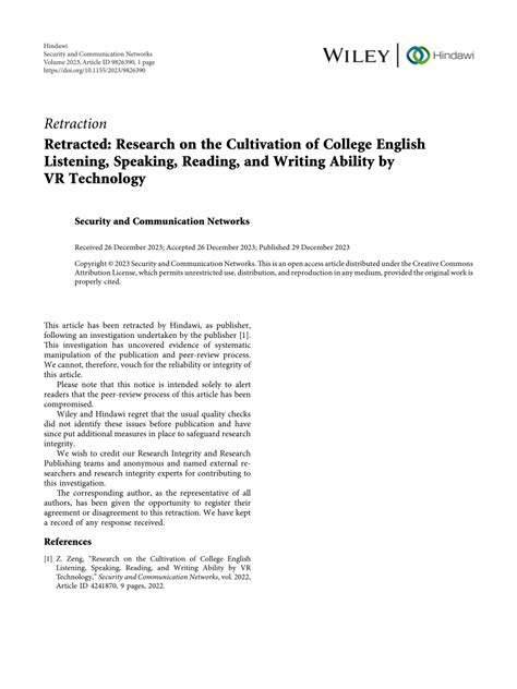Pdf Retracted Research On The Cultivation Of College English Listening Speaking Reading