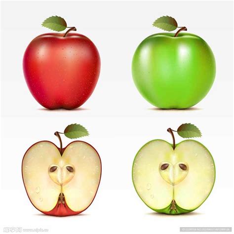 卡通红绿苹果设计图卡通设计广告设计设计图库昵图网
