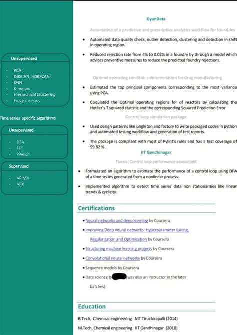 Machine Learning Engineer Resume R Resume