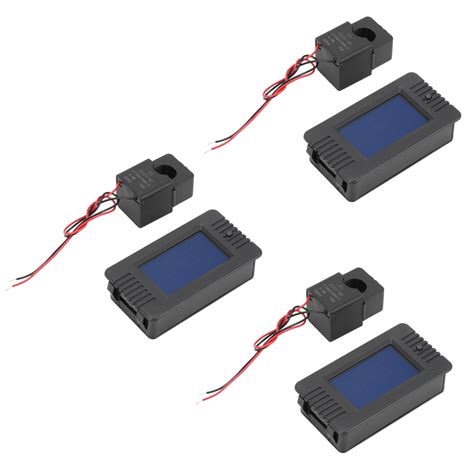 3x Newest 6in1 220v 100a Single Phase Digital Panel Ampermeter Volt