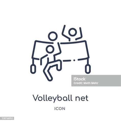 활동 및 취미 개요 컬렉션에서 선형 배구 그물 아이콘입니다 흰색 배경에 고립 된 얇은 라인 배구 그물 벡터 배구 그물 유행 그림 경쟁에 대한 스톡 벡터 아트 및 기타 이미지