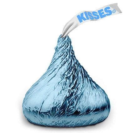 Milk Chocolate Light Blue Hersheys Kisses Bulk 2 Lb Candy Favorites