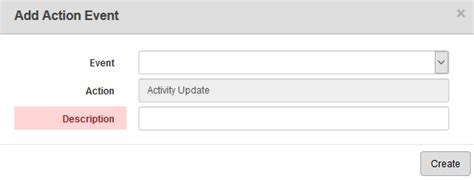 Add Or Edit An Action Event