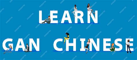 premium vector people on learn gan chinese for web mobile app