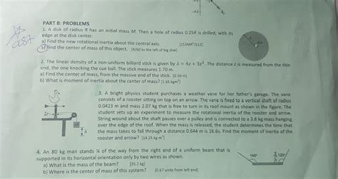 Solved 4 0 PART B PROBLEMS 1 A Disk Of Radius R Has An Chegg Com