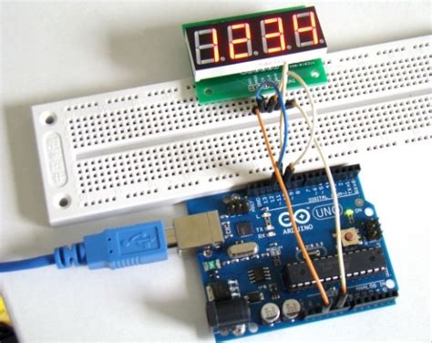 Serial Four Digit 7 Segment Led Display Module Embedded Lab