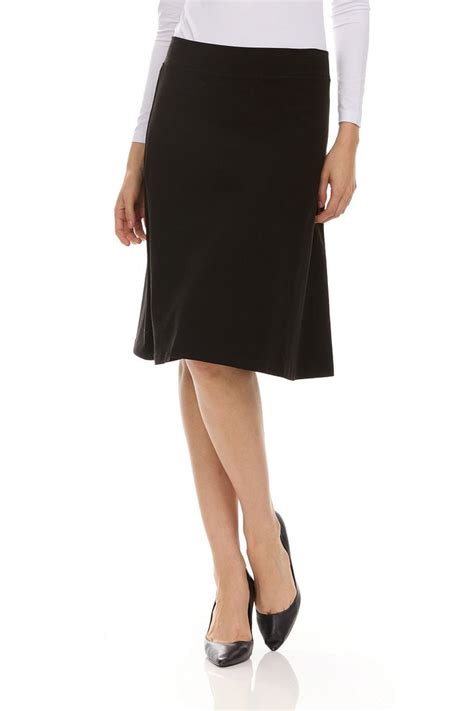 Kiki Riki Womens Cotton A Line Spandex Skirt 4930 Black Medium