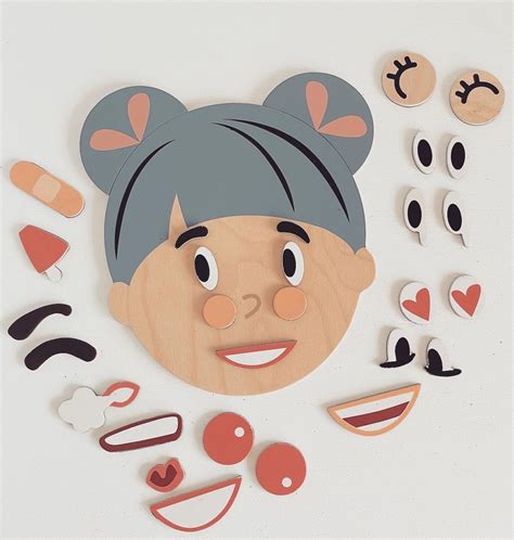 블록·퍼즐 꼬마고흐 내 얼굴을 찾아줘 퍼즐 유아 원목 교구 역할놀이 오늘의집 쇼핑