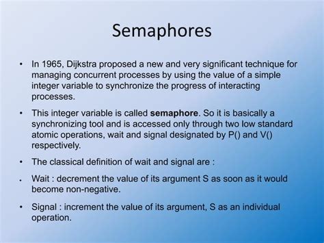Operating System 27 Semaphores Pptx Operating Systems Computer
