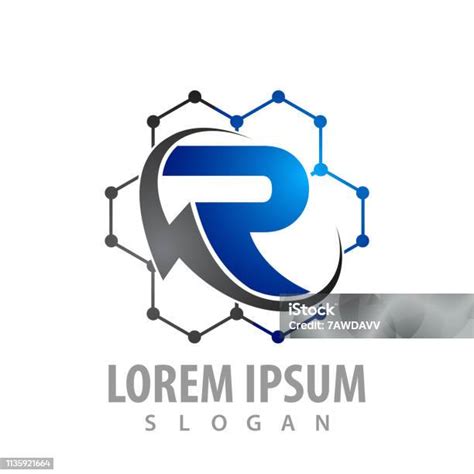 편지 R 개념 디자인 벼 락 기술 기호 그래픽 템플릿 요소 벡터 0명에 대한 스톡 벡터 아트 및 기타 이미지 0명 디자인 로고 Istock