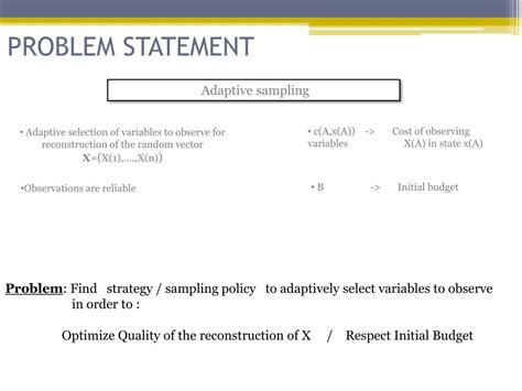 Ppt A Reinforcement Learning Algorithm For Sampling Design In Markov