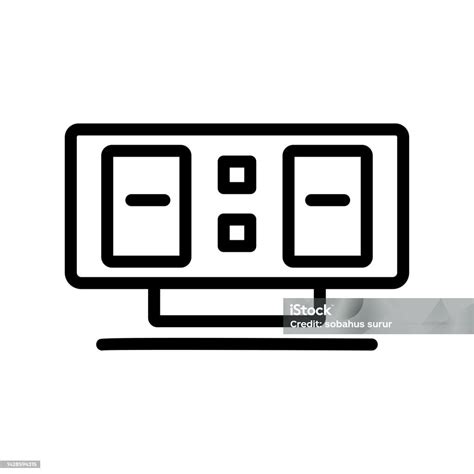 점수 보드 줄 아이콘입니다 편집 가능한 간단한 디자인 디자인 템플릿 벡터 점수판에 대한 스톡 벡터 아트 및 기타 이미지 점수판 플랫 디자인 경기 스포츠 Istock