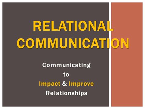 Relational Communication Hillview Baptist Church