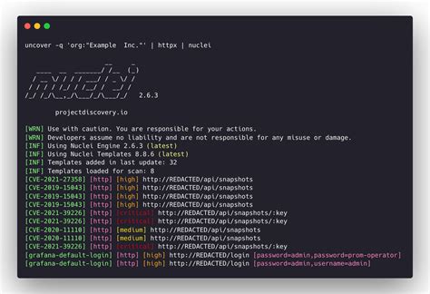 Running Uncover Projectdiscovery Documentation