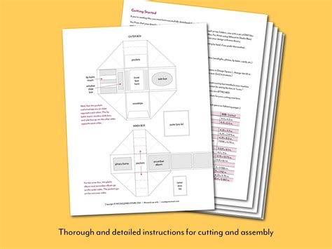 Explosion Gift Box Template Cut Files Printable Templates Etsy