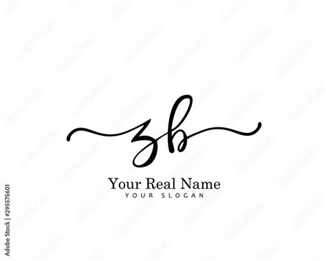 Zb Initial Beauty Monogram Logo Vector Stock Vector Adobe Stock