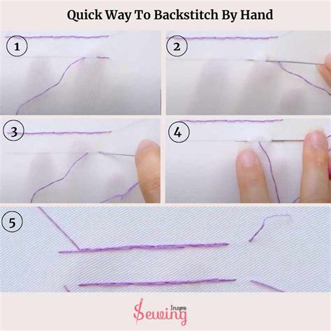 How To Hand Sew A Back Stitch 5 Back Stitch Steps