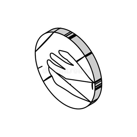 Persistent Itching Disease Symptom Isometric Icon Vector Illustration