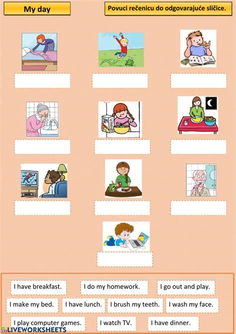 Daily Routines Interactive Activity For Grade 4 You Can Do The Exercises Online Or Download The