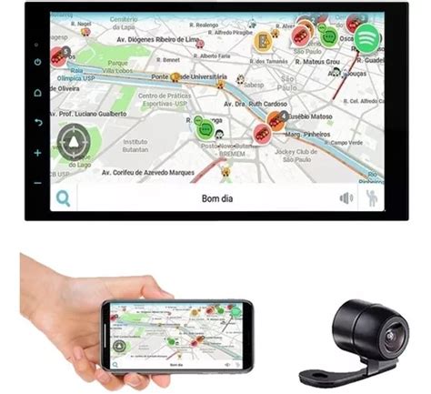 Central Multimídia Automotiva Gps Espelha Iphone Android Parcelamento Sem Juros