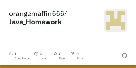 Github Orangemaffin666javahomework