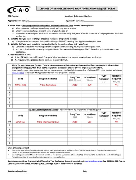 Cao Application Fill Online Printable Fillable Blank Pdffiller