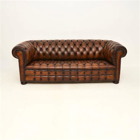 Antique Deep Buttoned Leather Chesterfield Sofa At 1stdibs