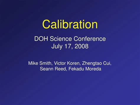 Ppt Calibration Powerpoint Presentation Free Download Id9156206