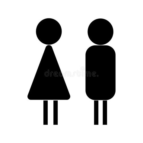 Human Figures Icon Male Female Symbol Black Silhouette Shape Vector