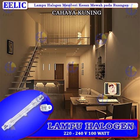 Jual Eelic Lau Halogen Cahaya Kuning Lampu Halogen Lampu Stick Halogen W Kota Surabaya