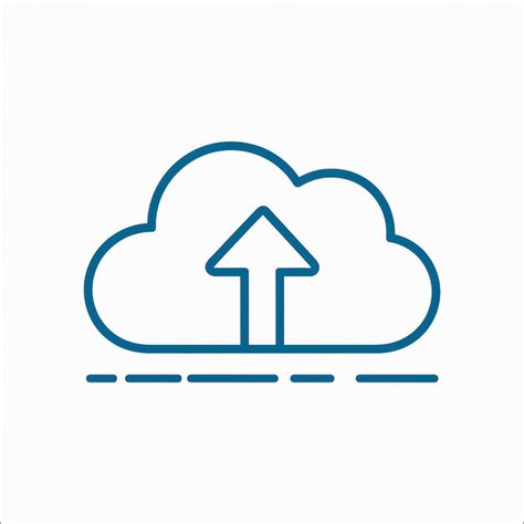 Premium Vector A Blue Cloud With An Arrow Pointing Up
