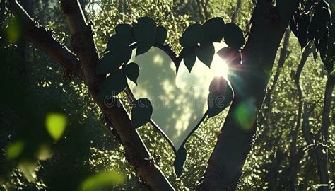 Generative Ai Heart Of Nature A Symbolic Connection Between Love And Life Stock Image Image