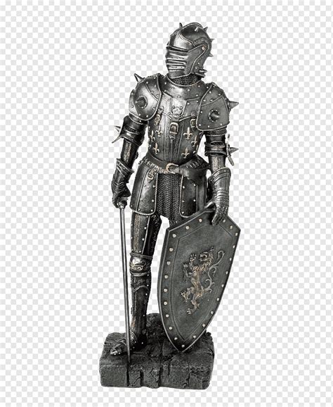 중세 기사 기사의 중세 기사 판금 갑옷 구성 요소 방패 무기 금속 Png Pngwing