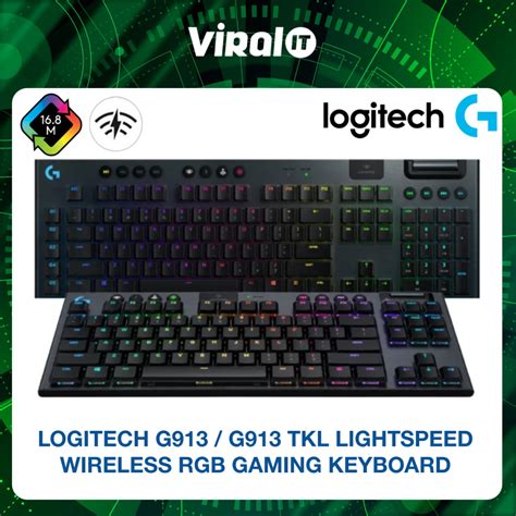 Logitech G913 G913 Tkl Tenkeyless Lightspeed Wireless Rgb Gaming Keyboard Shopee Malaysia