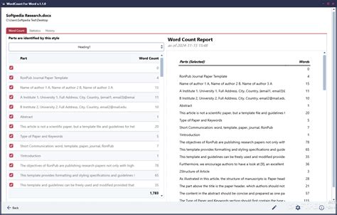 Wordcount For Word Download Softpedia