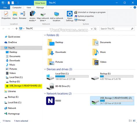 Map Network Drive In Windows 10 Tutorials