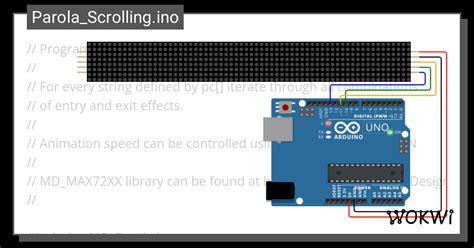 Parola Scrolling Copy Wokwi ESP32 STM32 Arduino Simulator