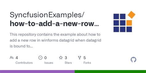 GitHub SyncfusionExamples How To Add A New Row In Winforms Datagrid When Datagrid Bound To