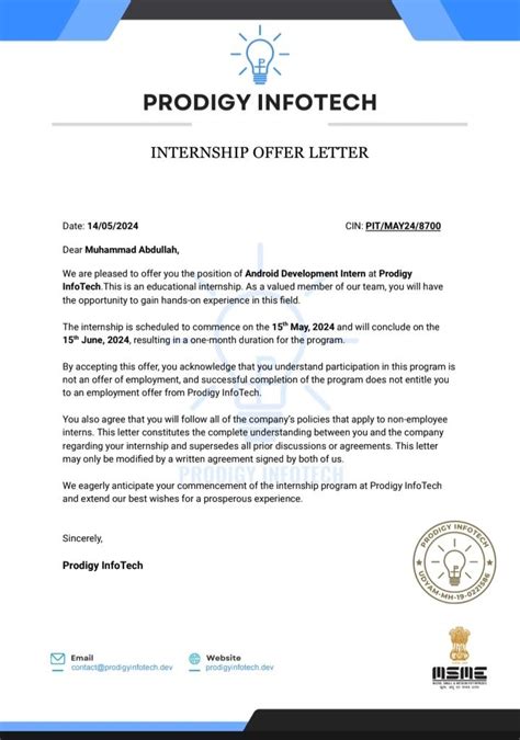 muhammad abdullah on linkedin prodigyinfotech internship