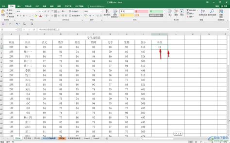 Excel中如何排名 Excel表格中使用rank函数排名次的方法教程 极光下载站 Excel中如何排名 Excel表格中使用rank函数排名次的方法教程 极光下载站