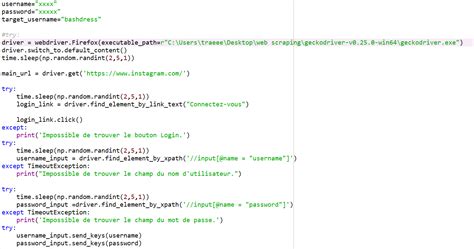 Python Invalidargumentexception Malformed Url Bashdress Is Not A Valid Url Stack Overflow