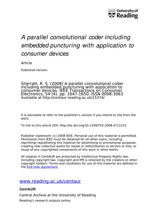pdf a parallel convolutional coder including embedded puncturing with